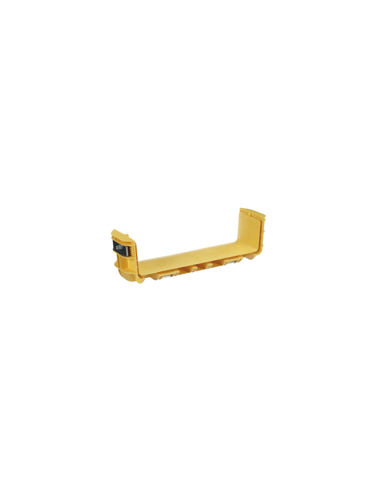 Union Recta "Cople", Para Canaleta FiberRunner™ 12X4, Color Amarillo