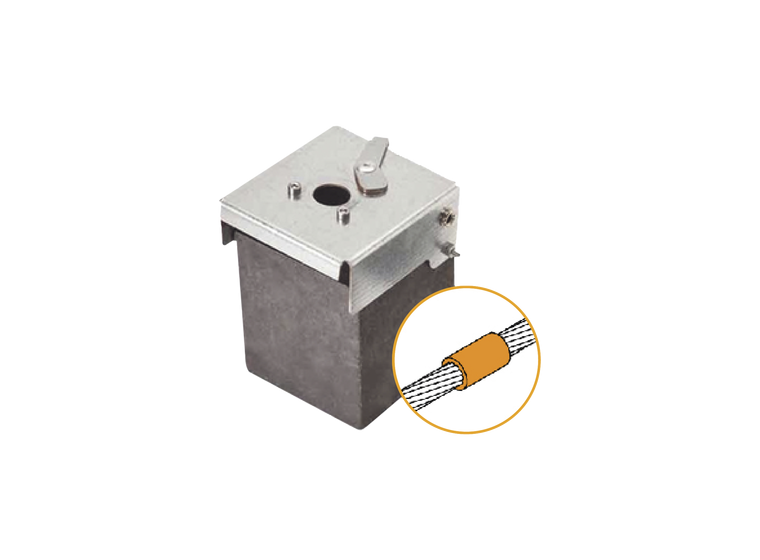 Molde de grafito vertical unión lineal de cable 2/0 AWG (pasante) con